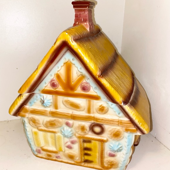 Vintage | Kitchen | Vintage Gingerbread House Cookie Jar Holiday ...
